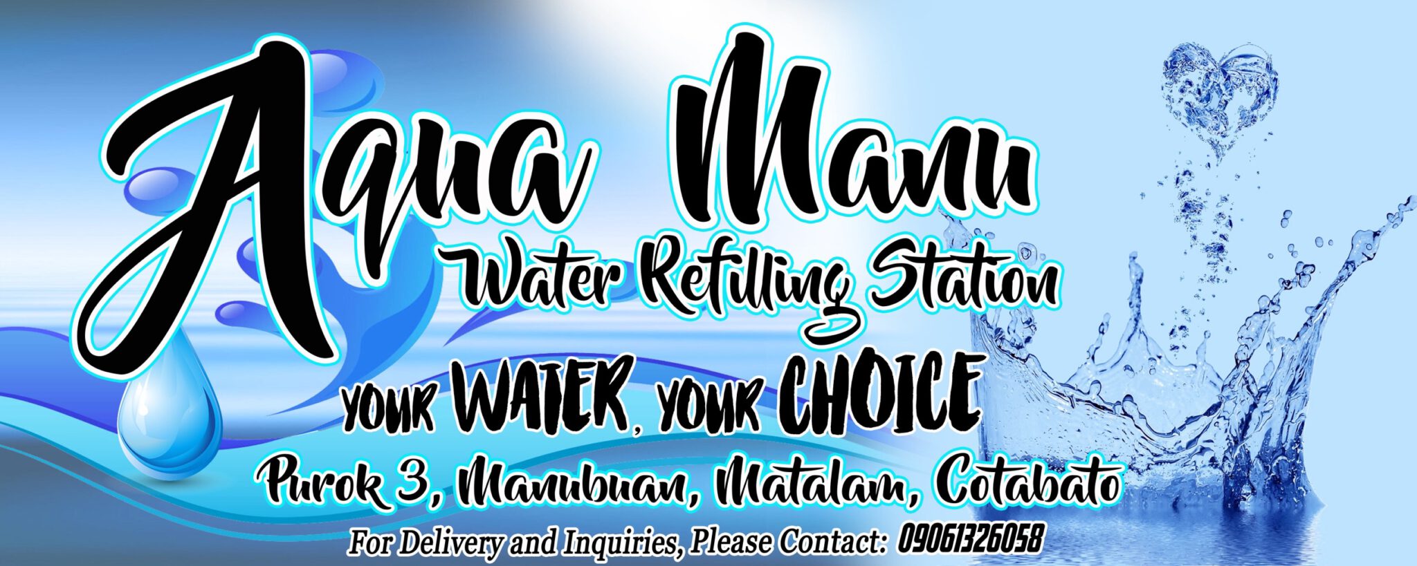 Water Refilling Business Banner Tarpaulin Design Template|PSD File