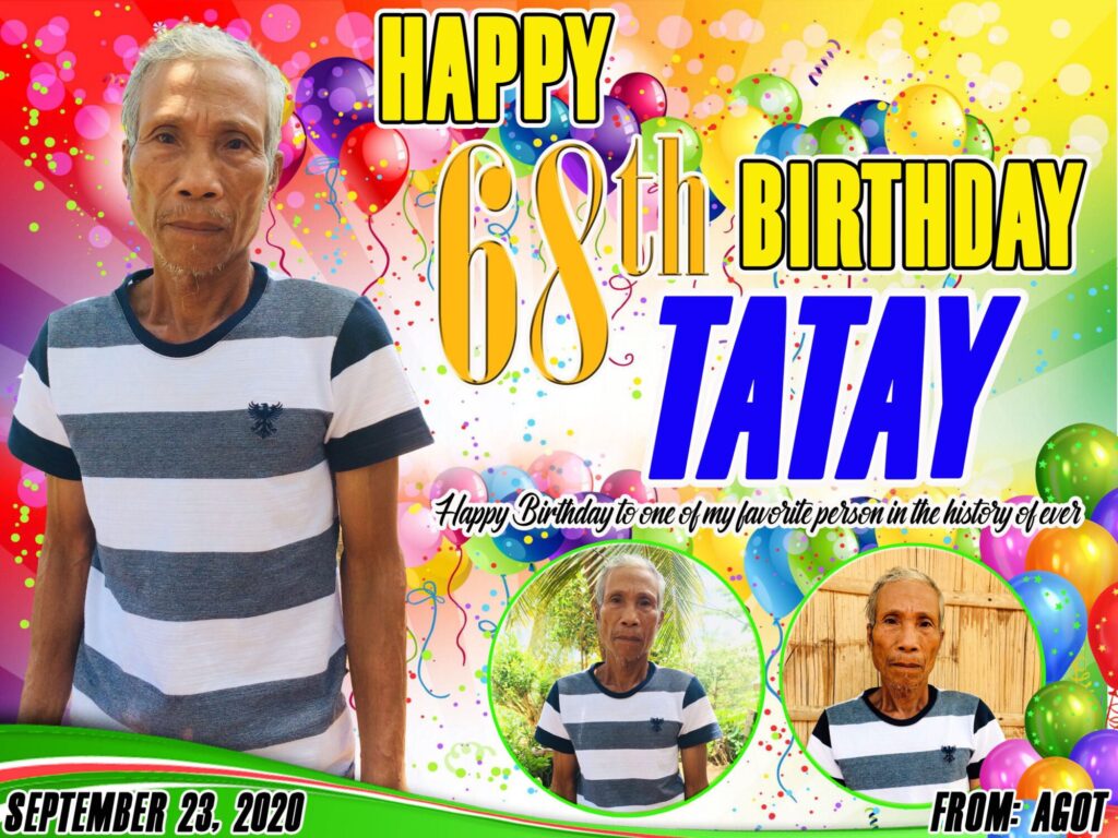 68th Birthday Tarp Layout – Birthday | JTarp Design