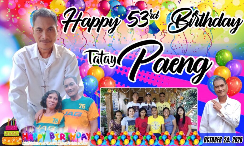 58th Birthday Tarpaulin Layout | Tarp Layout for Adult – Birthday ...