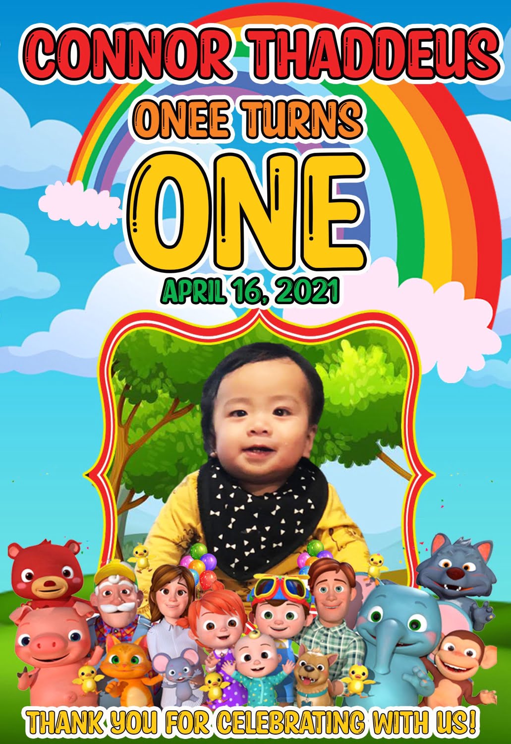 Cocomelon Ref Magnet Souvenir Design for 1st Birthday – Ref Magnet ...