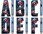 Avengers Free Printables [Captain America]: Letters and Numbers
