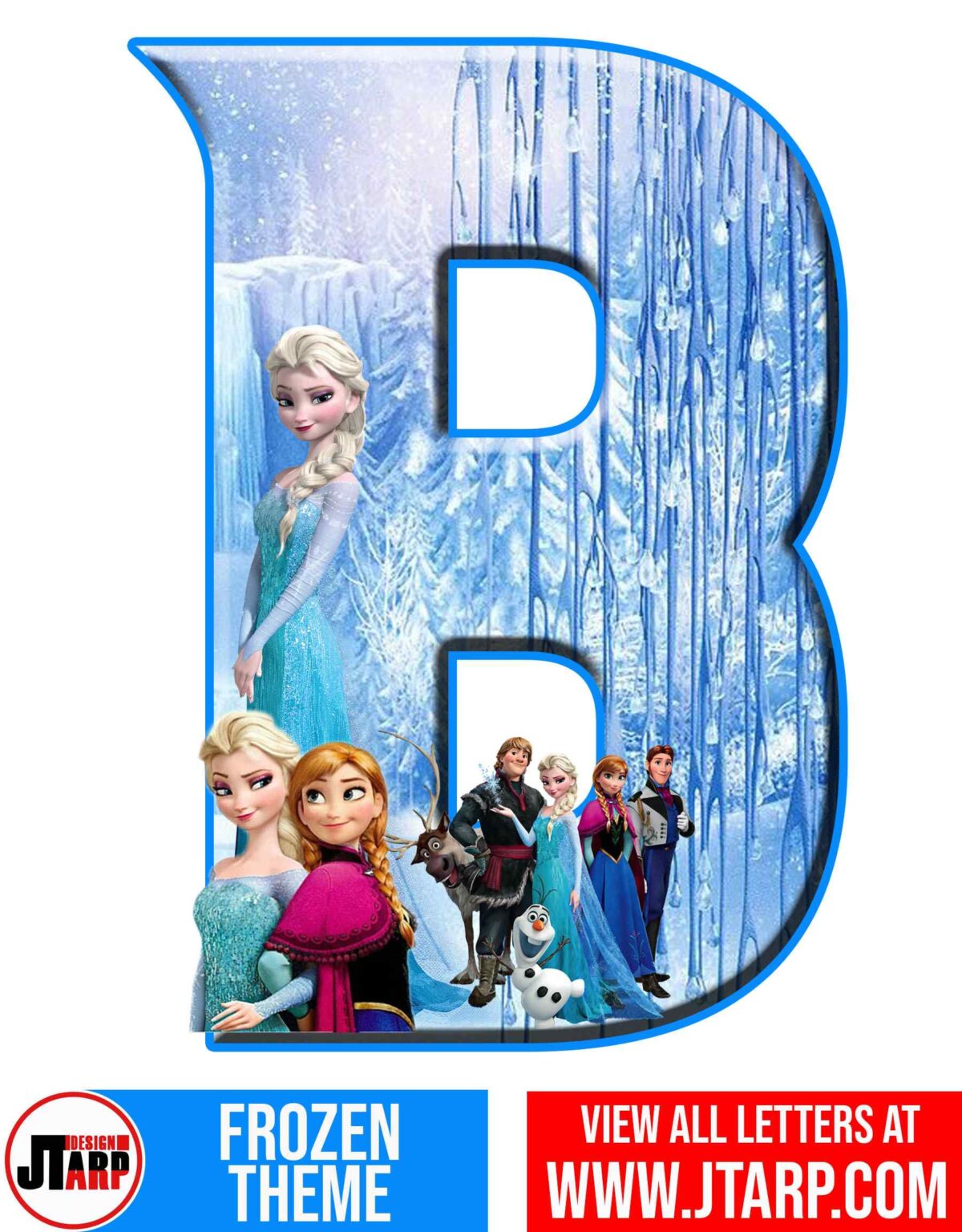 Free Printable Frozen Letters A-Z and Numbers 0-9 – Gallery | JTarp Design