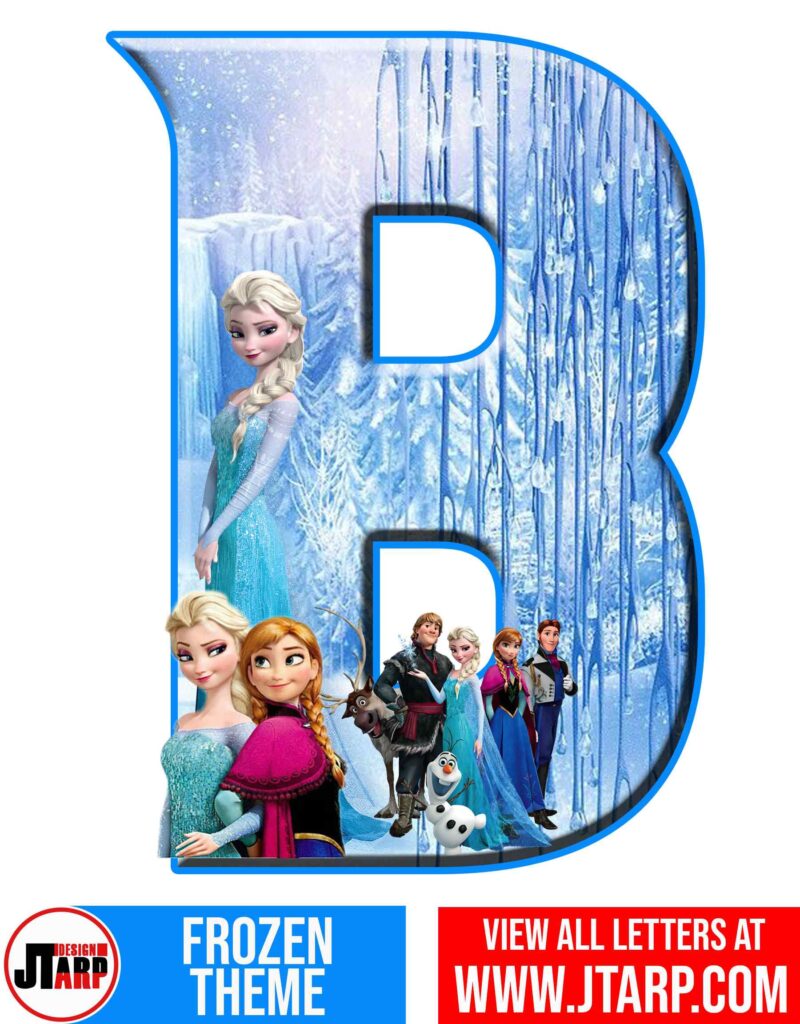 Free Printable Frozen Letters A-Z and Numbers 0-9 – Gallery | JTarp Design