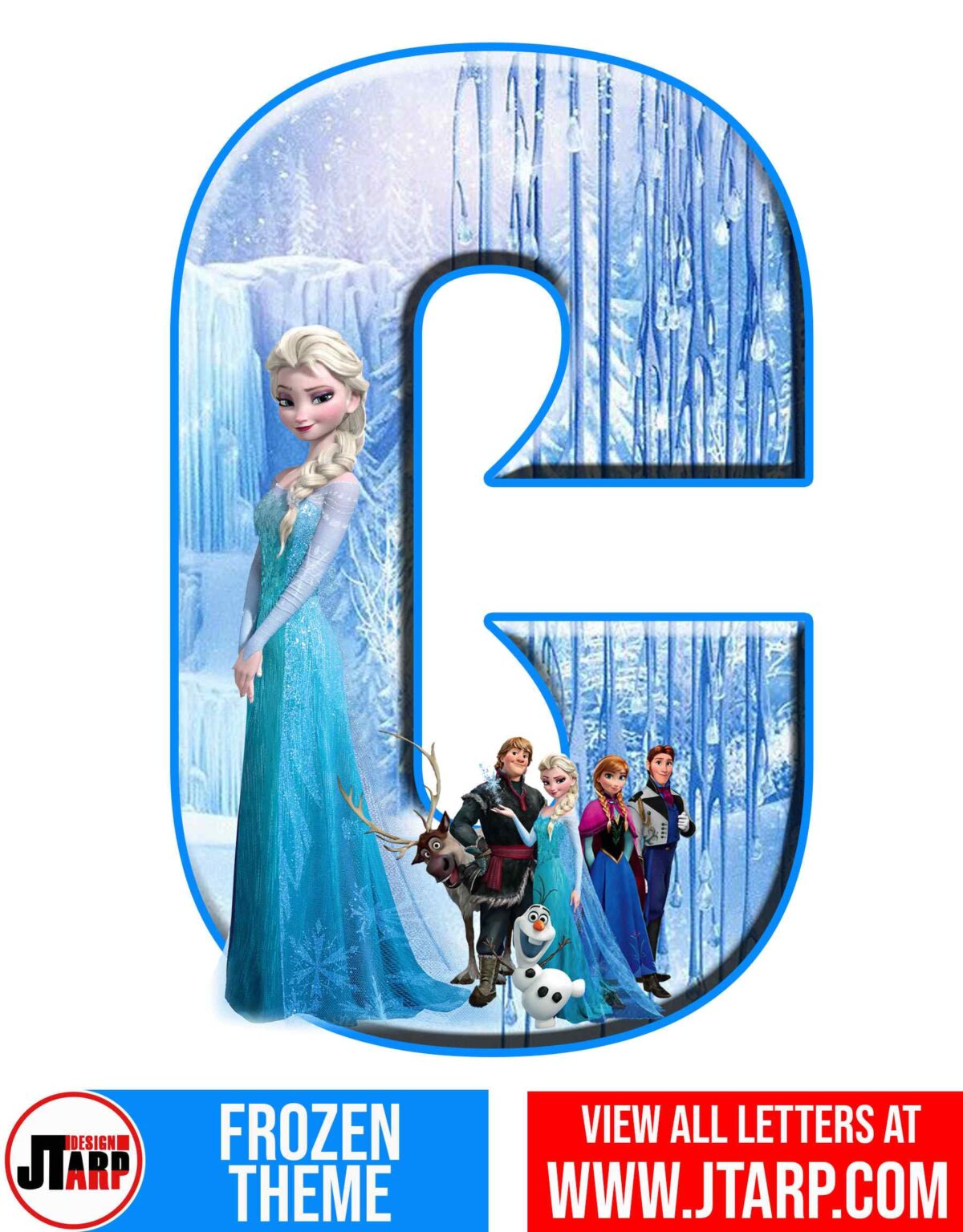 Printable Frozen Alphabet Letters A to Z