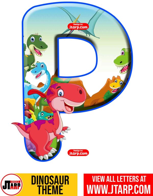 Dinosaurs Printable Letters A-Z and Numbers 0-9 – | JTarp Design