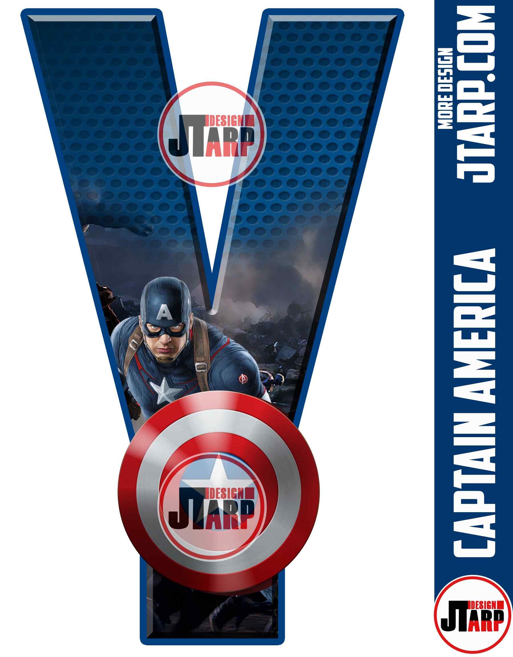 Avengers Free Printables [Captain America]: Letters and Numbers