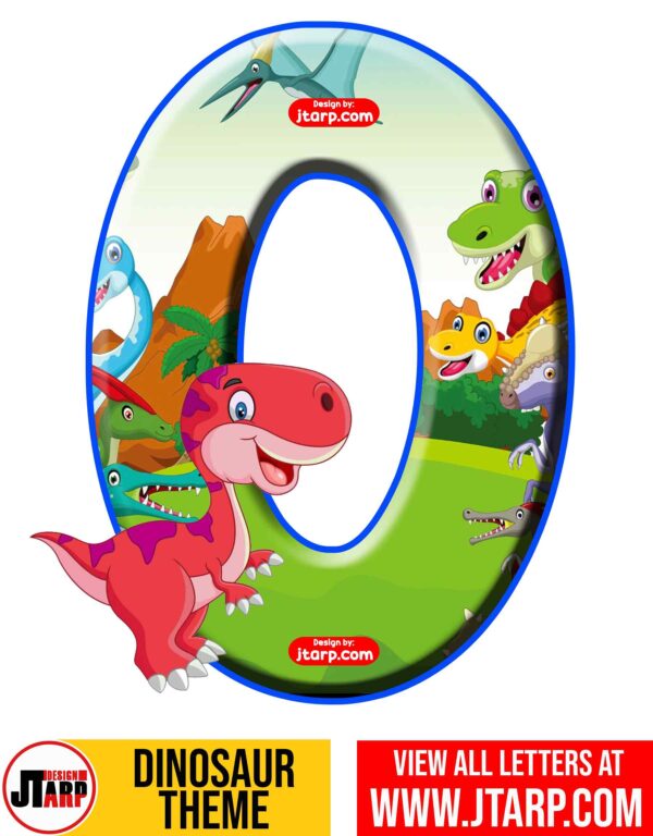 Dinosaurs Printable Letters A-Z and Numbers 0-9 – | JTarp Design