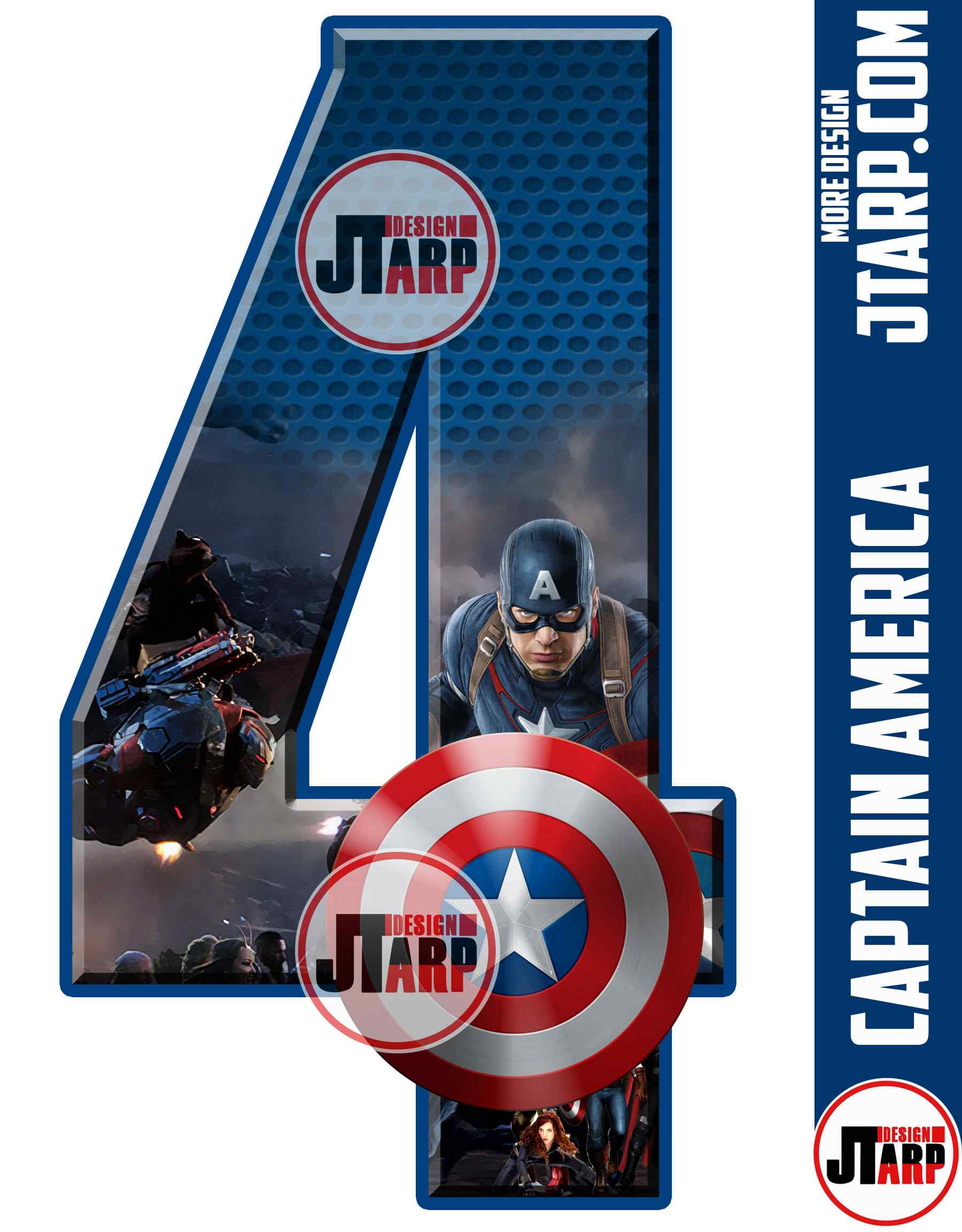 Avengers Free Printables [Captain America]: Letters and Numbers