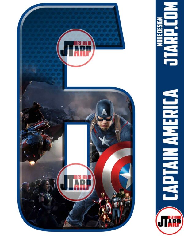 Avengers Free Printables [Captain America]: Letters and Numbers