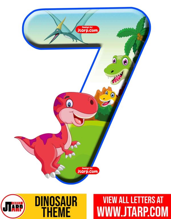 Dinosaurs Printable Letters A-Z and Numbers 0-9 – | JTarp Design