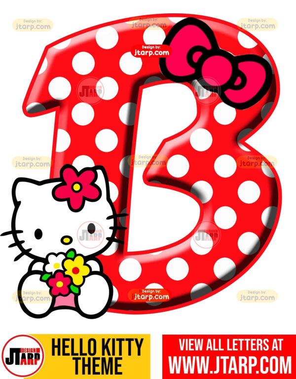 Hello Kitty Letters Printable A-Z and 0-9 – Printable | JTarp Design