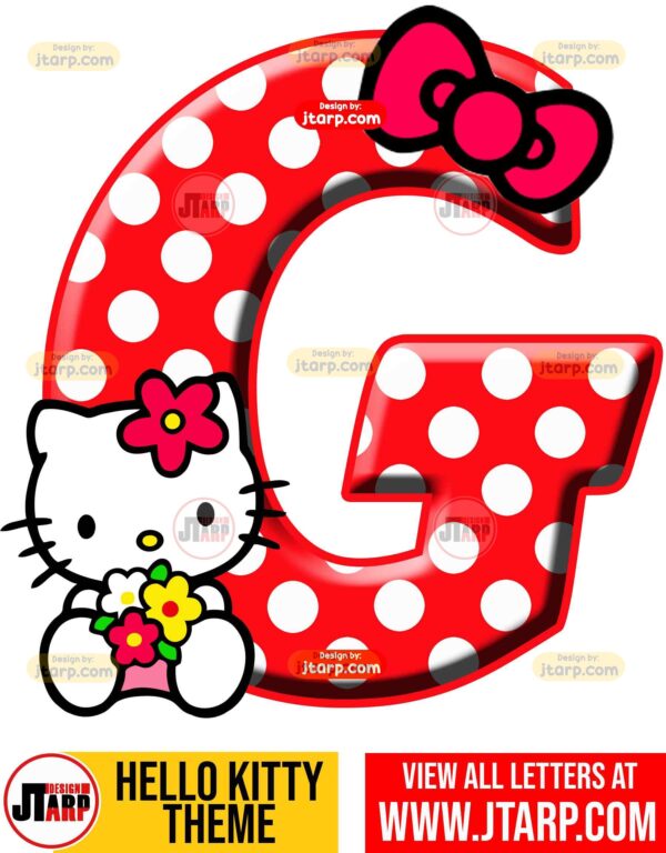 Hello Kitty Letters Printable A-Z and 0-9 – Printable | JTarp Design