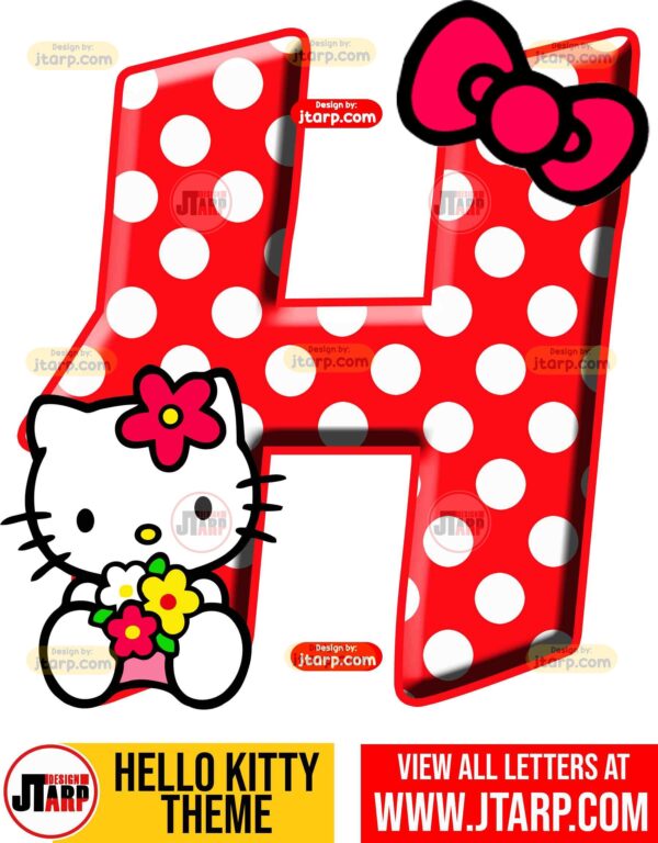 Hello Kitty Letters Printable A-Z and 0-9 – Printable | JTarp Design