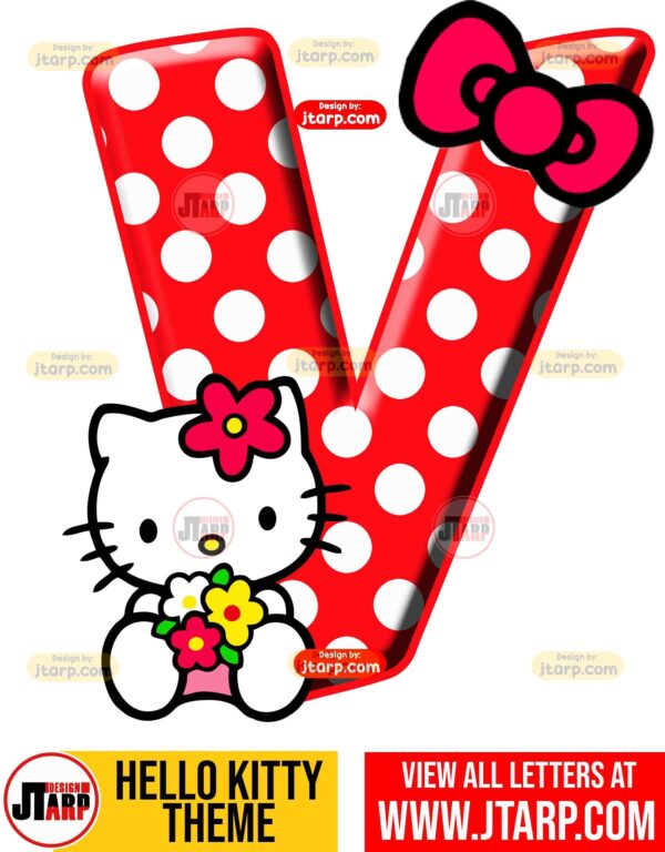 Hello Kitty Letters Printable A-Z and 0-9 – Printable | JTarp Design
