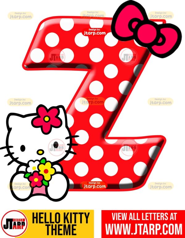 Hello Kitty Letters Printable A-Z and 0-9 – Printable | JTarp Design
