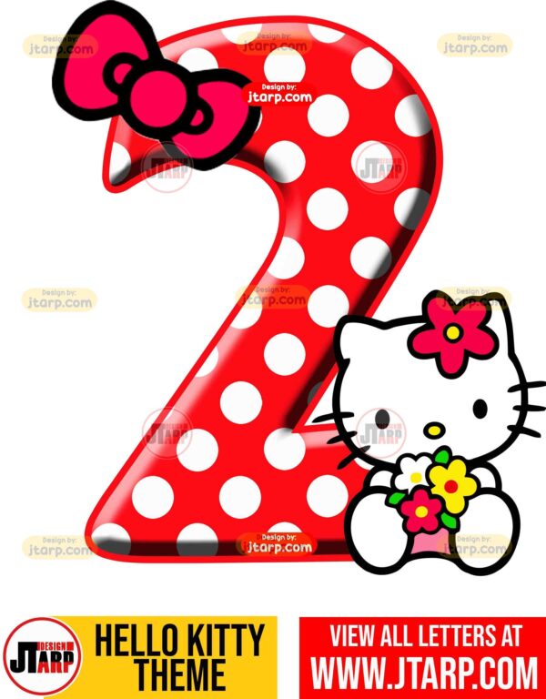Hello Kitty Letters Printable A-Z and 0-9 – Printable | JTarp Design