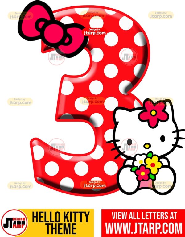 Hello Kitty Letters Printable A-Z and 0-9 – Printable | JTarp Design