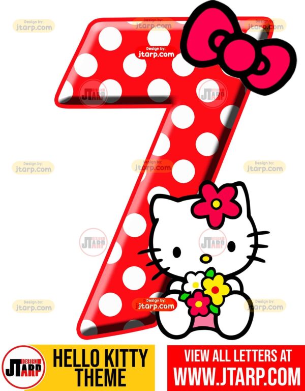 Hello Kitty Letters Printable A-Z and 0-9 – Printable | JTarp Design