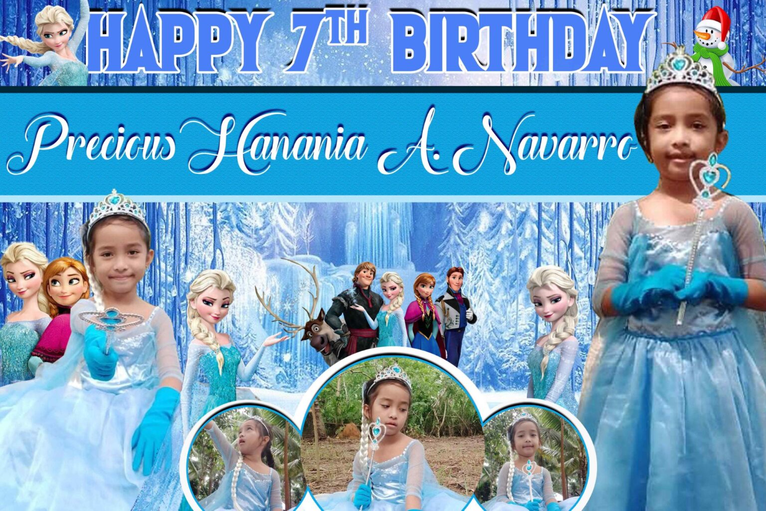 Frozen Birthday Tarpaulin Design Layout – Birthday | JTarp Design