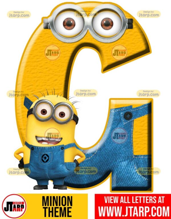 Minion Alphabet Letters and Numbers Free Printables - JTarp Design