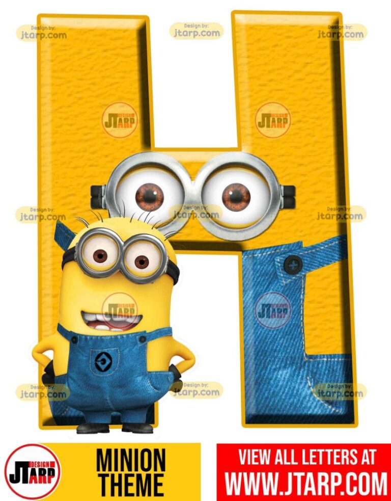Minion Alphabet Letters and Numbers Free Printables - JTarp Design