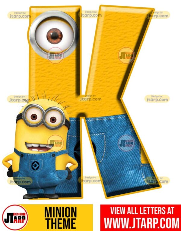 Minion Alphabet Letters and Numbers Free Printables - JTarp Design