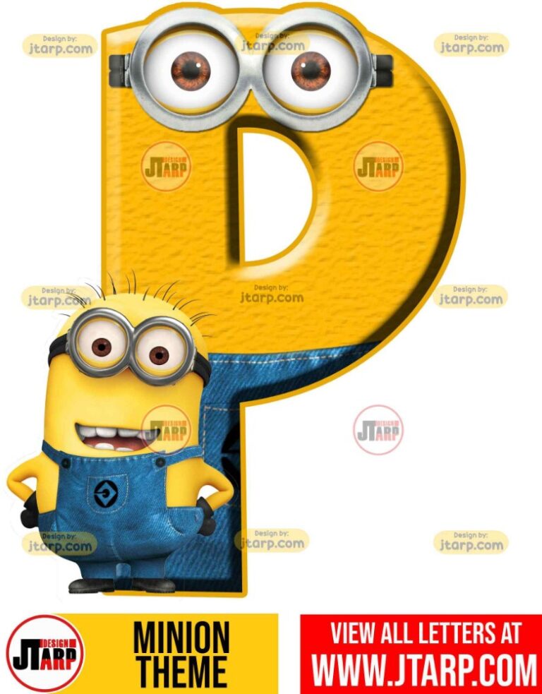 Minion Alphabet Letters and Numbers Free Printables - JTarp Design
