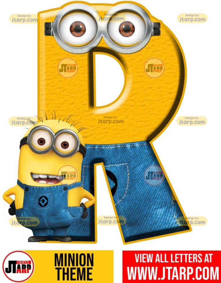 Minion Alphabet Letters and Numbers Free Printables - JTarp Design