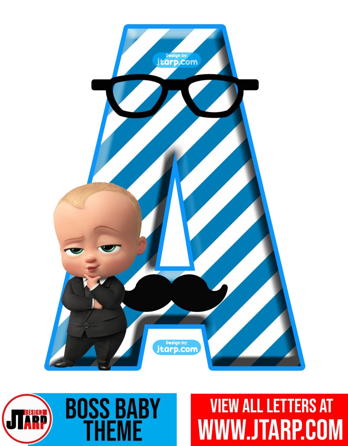 Boss Baby Alphabet Letters and Numbers Free Printables - JTarp Design