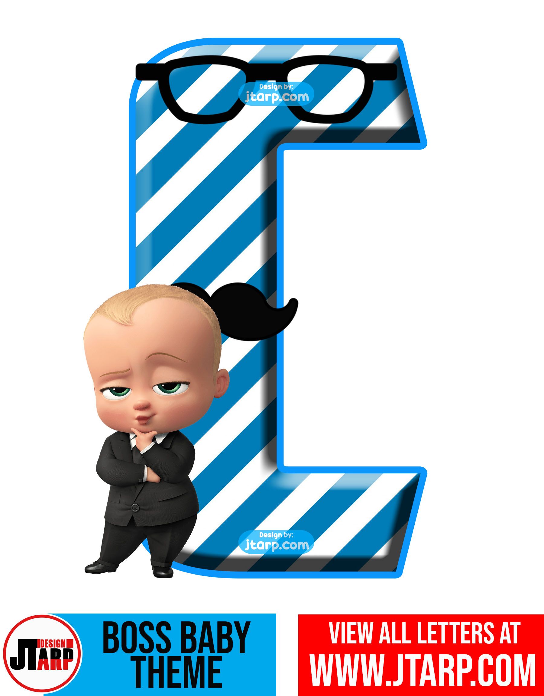 Boss Baby Alphabet Letters and Numbers Free Printables - JTarp Design