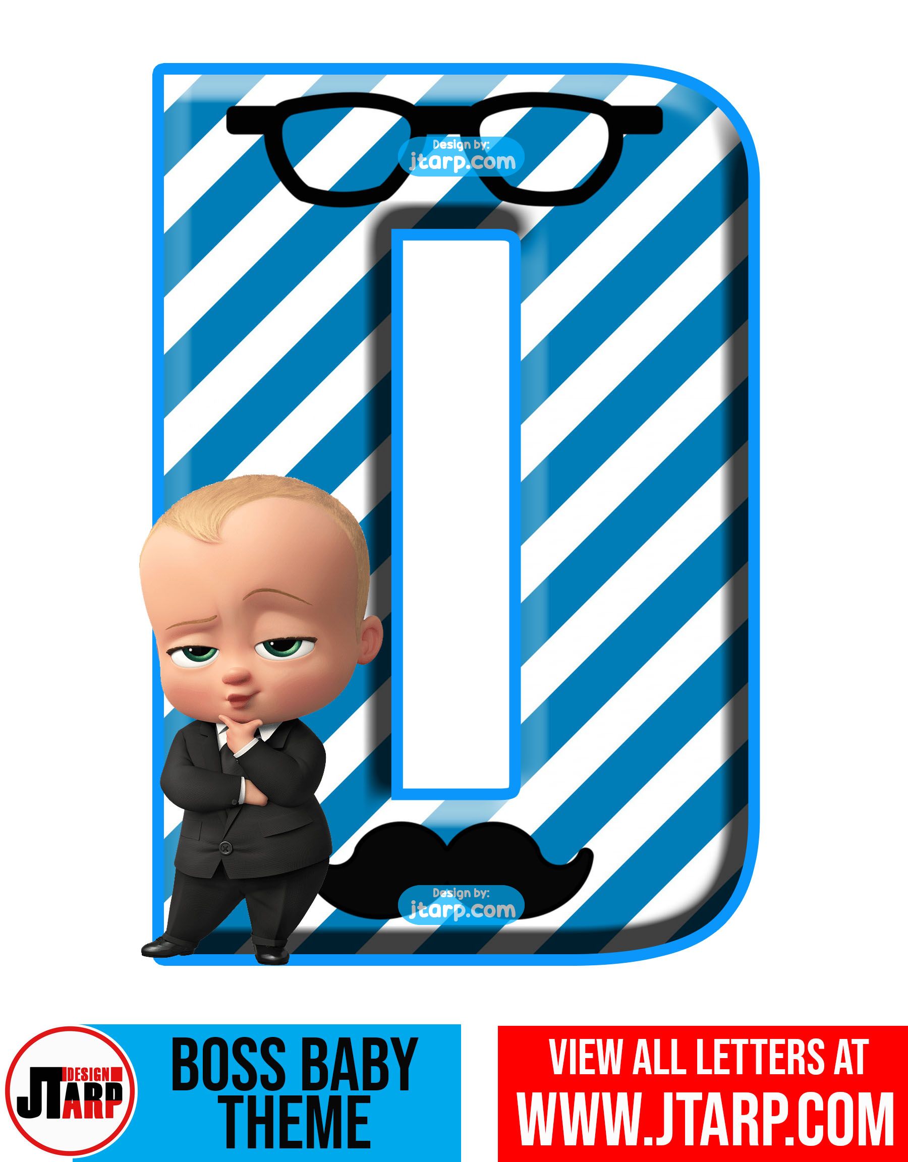 Boss Baby Alphabet Letters and Numbers Free Printables - JTarp Design