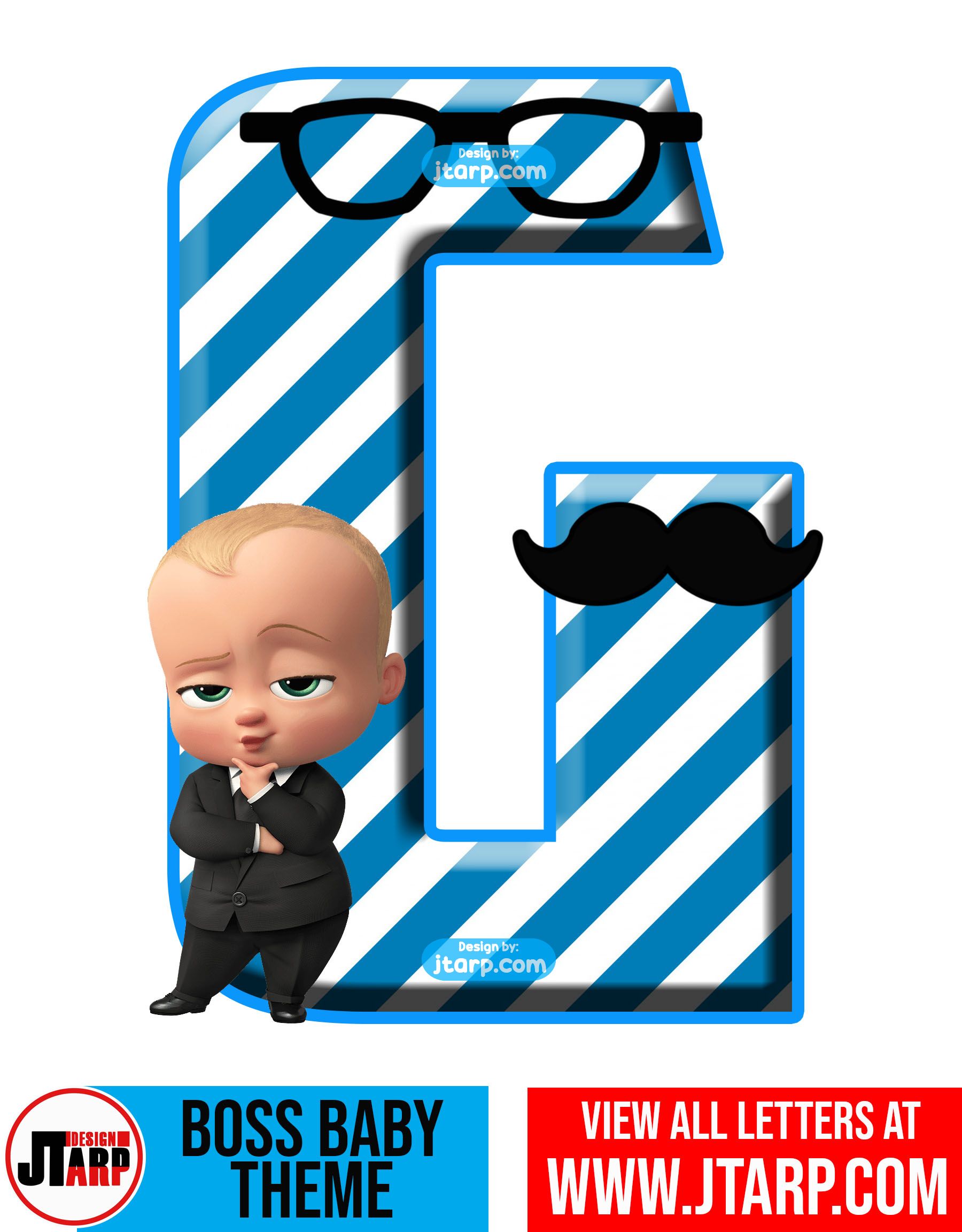 Boss Baby Alphabet Letters and Numbers Free Printables - JTarp Design