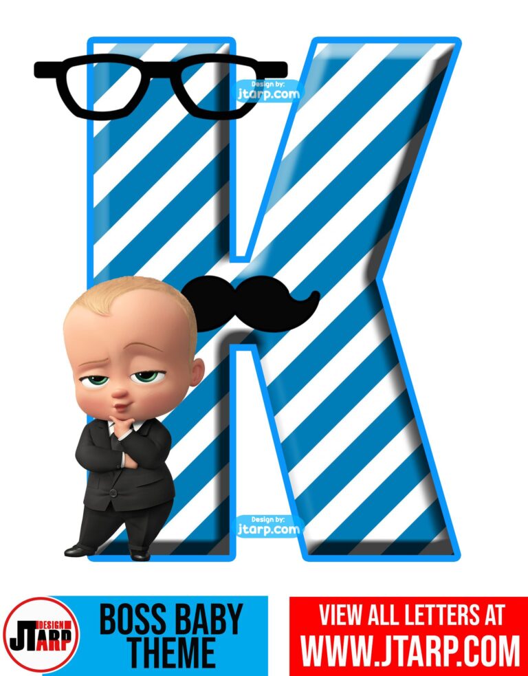 Boss Baby Alphabet Letters and Numbers Free Printables - JTarp Design