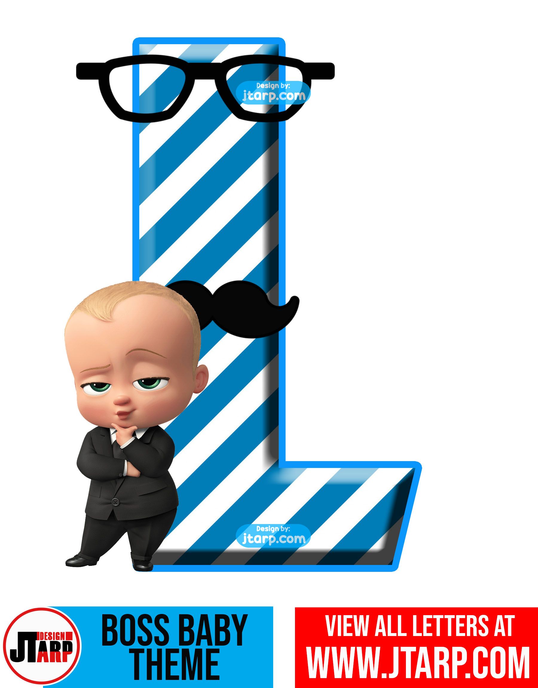 Boss Baby Alphabet Letters and Numbers Free Printables - JTarp Design