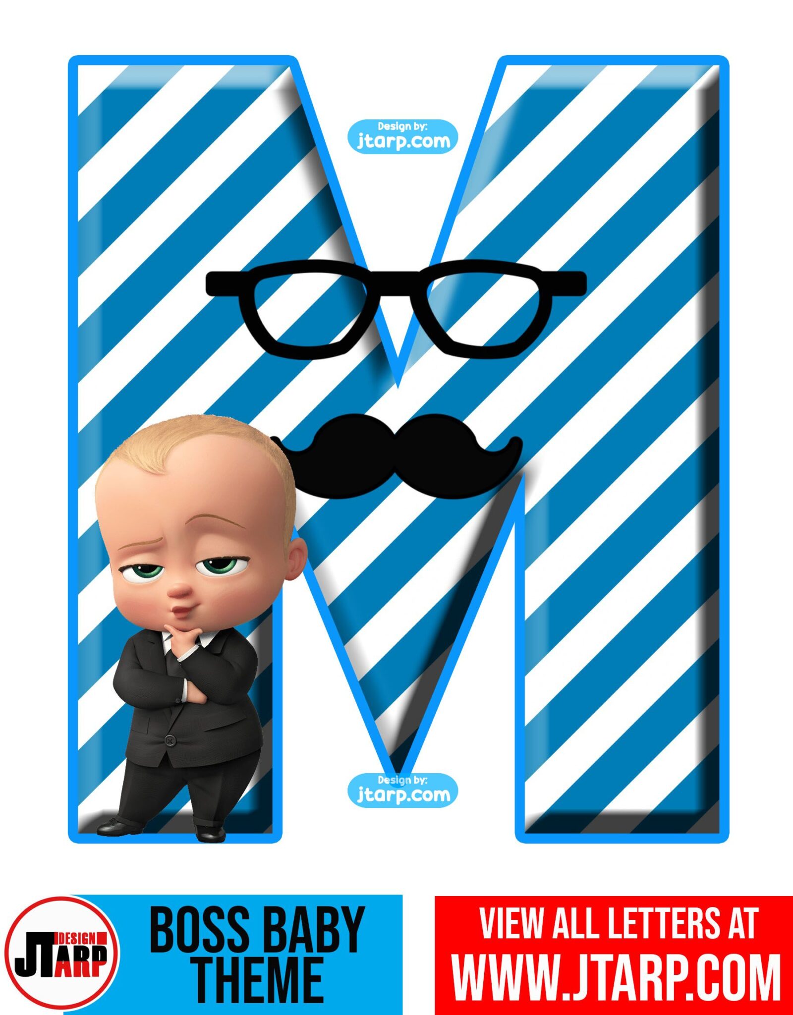 Boss Baby Alphabet Letters and Numbers Free Printables - JTarp Design