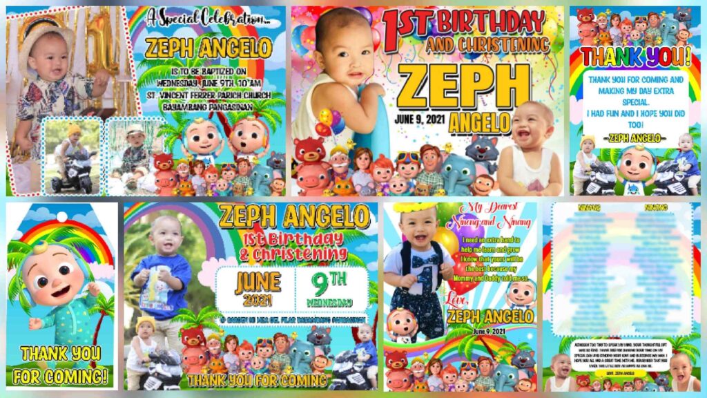 7 Layouts for Cocomelon Designs for Birthday. From Birthday tarpaulin ...