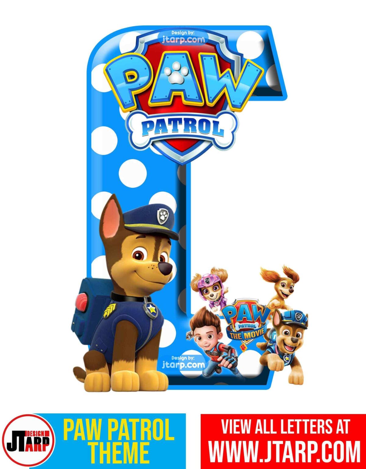 Alphabet Paw Patrol Letters and Numbers Free Printable - JTarp Design