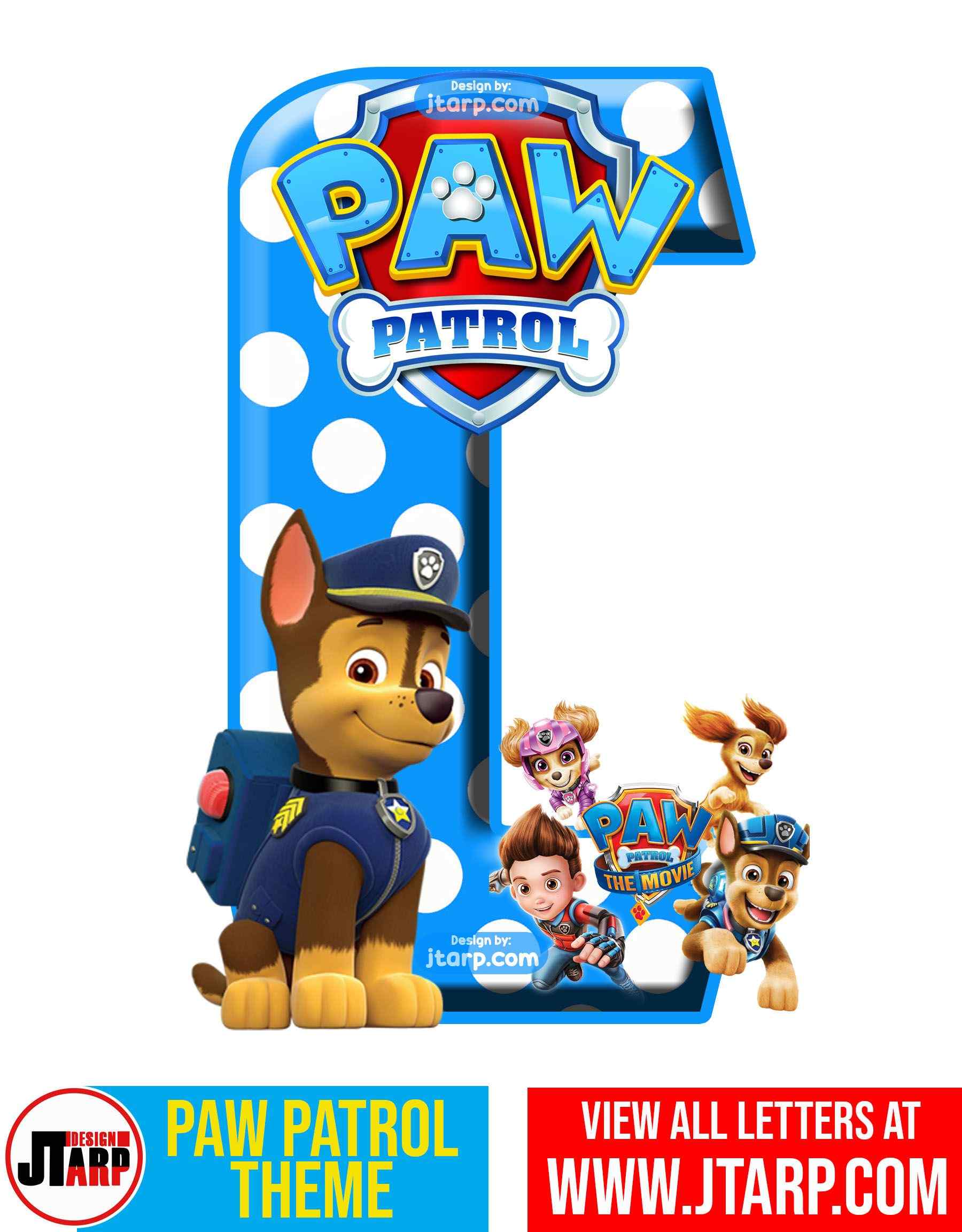 Alphabet Paw Patrol Letters and Numbers Free Printable - JTarp Design