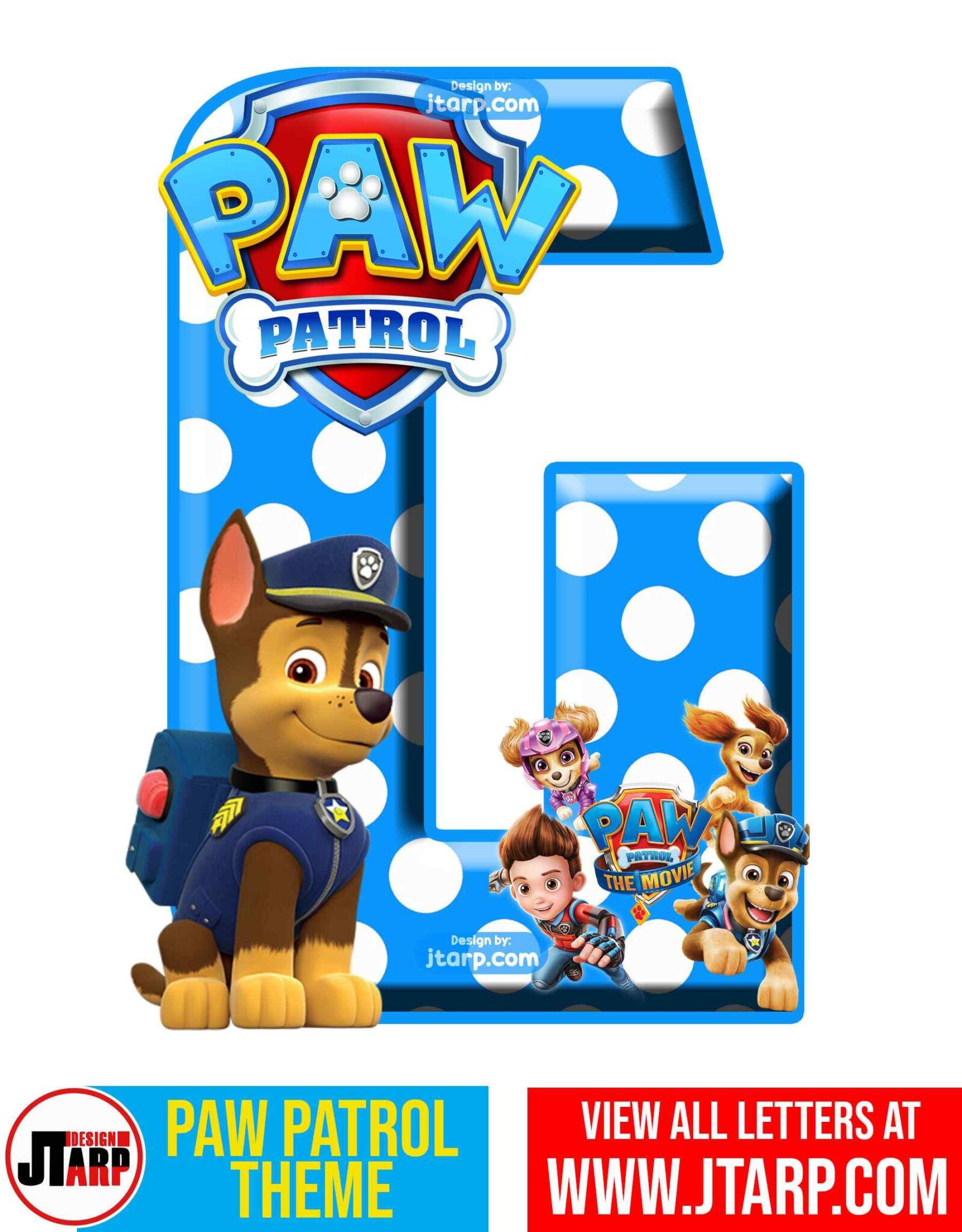 Alphabet Paw Patrol Letters and Numbers Free Printable - JTarp Design