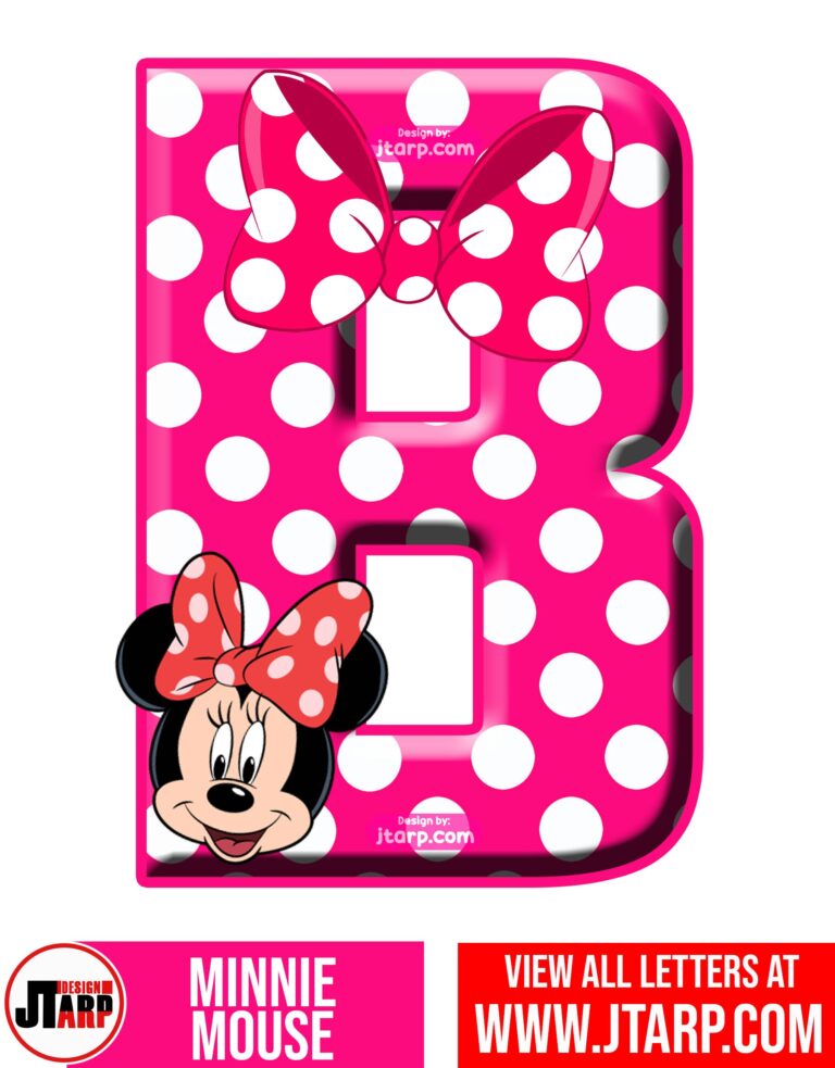 Free Printable Minnie Mouse Alphabet Letters – Printable | JTarp Design