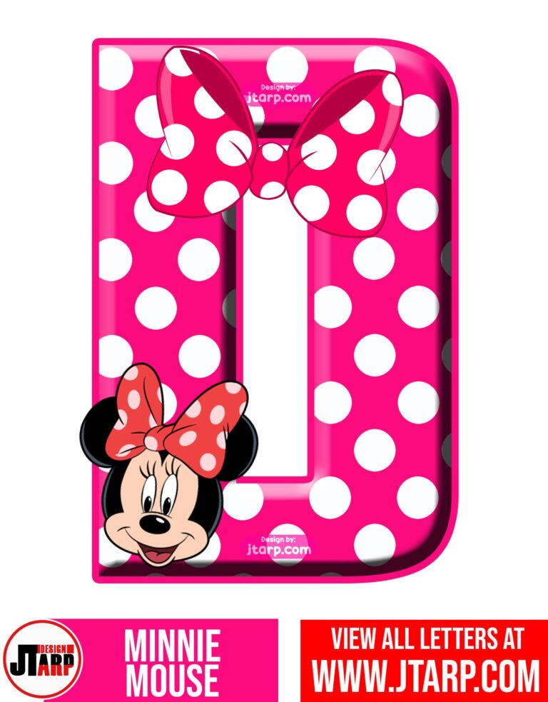 Free Printable Minnie Mouse Alphabet Letters – Printable | JTarp Design