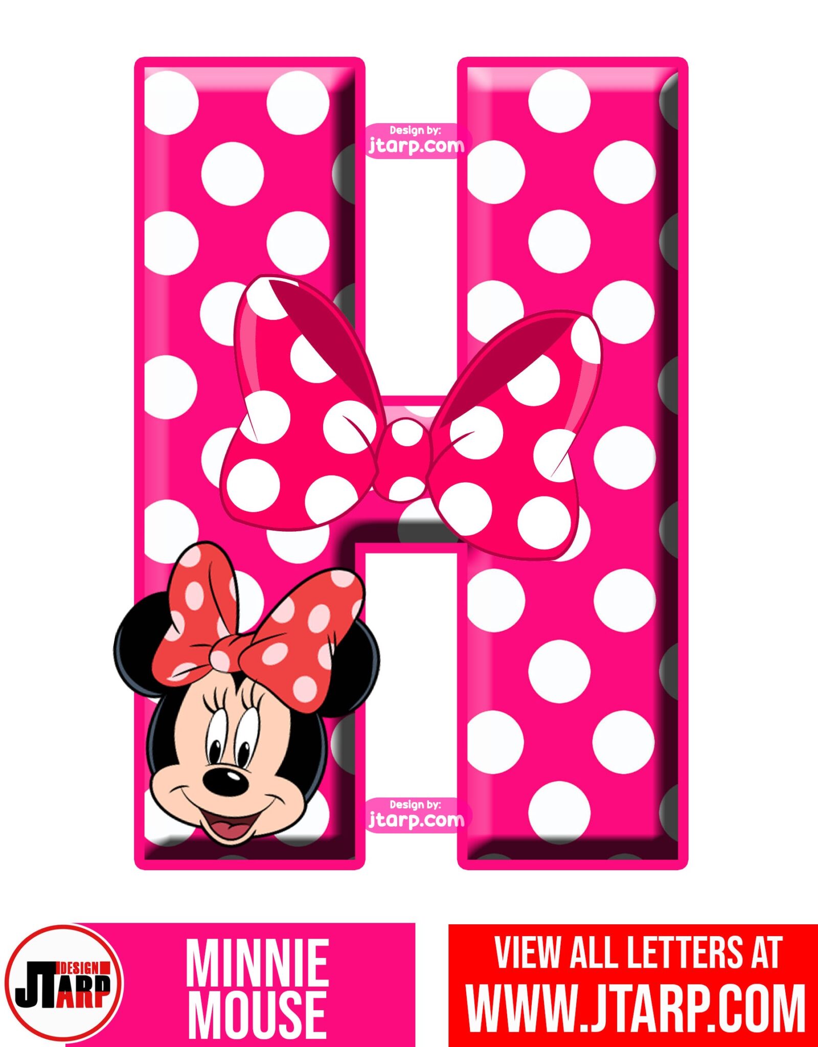 Free Printable Minnie Mouse Alphabet Letters – Printable | JTarp Design