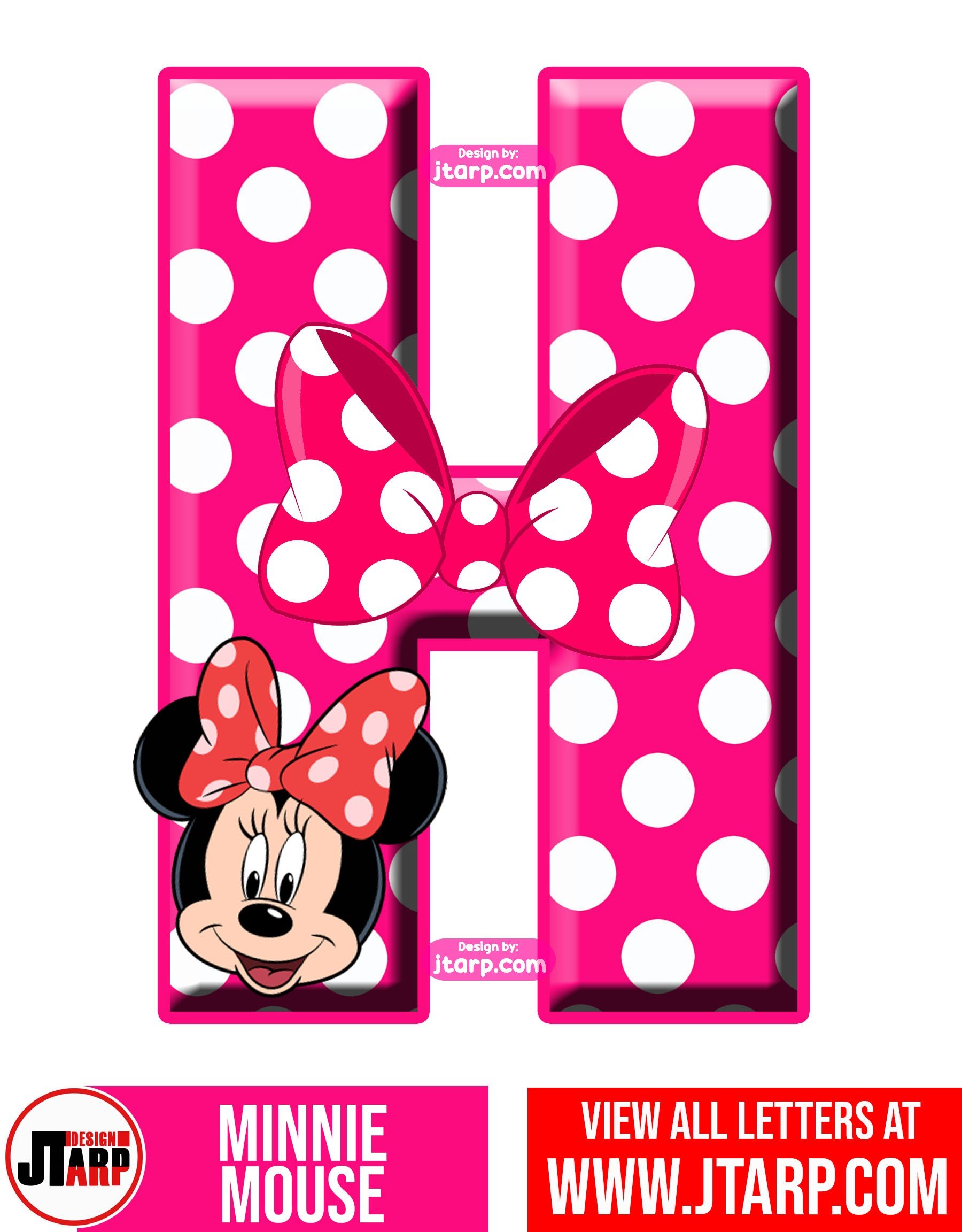 Free Printable Minnie Mouse Alphabet Letters – Printable | JTarp Design