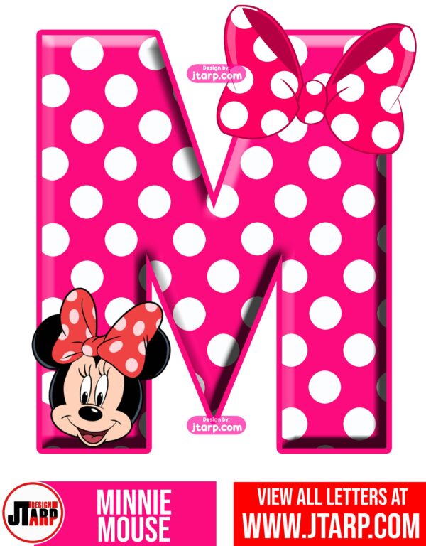 Free Printable Minnie Mouse Alphabet Letters – Printable | JTarp Design