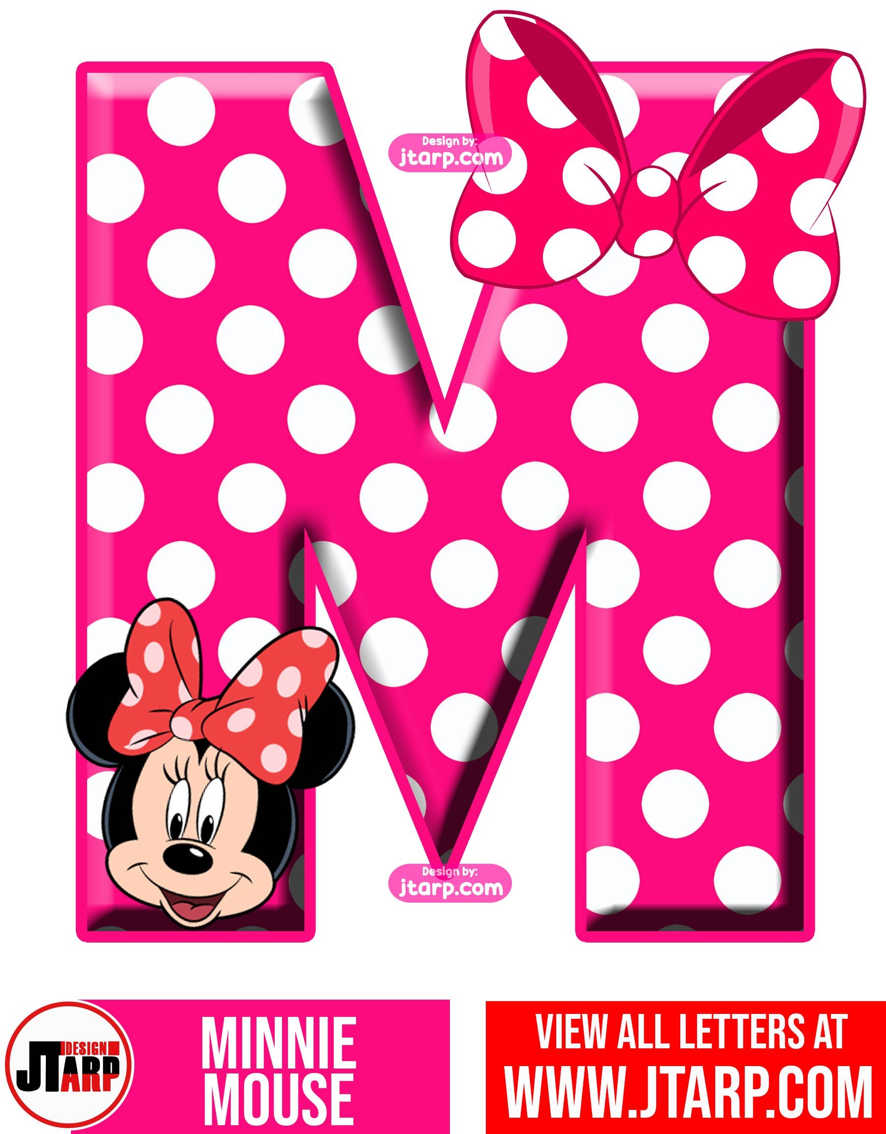 Free Printable Minnie Mouse Alphabet Letters – Printable | JTarp Design