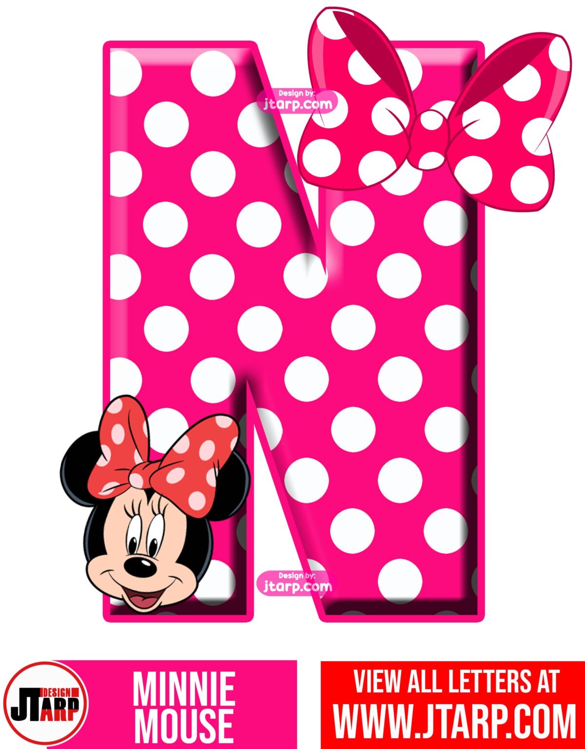 Free Printable Minnie Mouse Alphabet Letters – Printable | JTarp Design