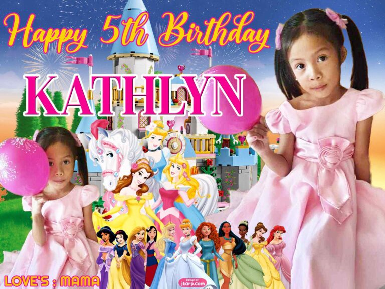 Disney Princess Theme Tarpaulin Design – Birthday | JTarp Design