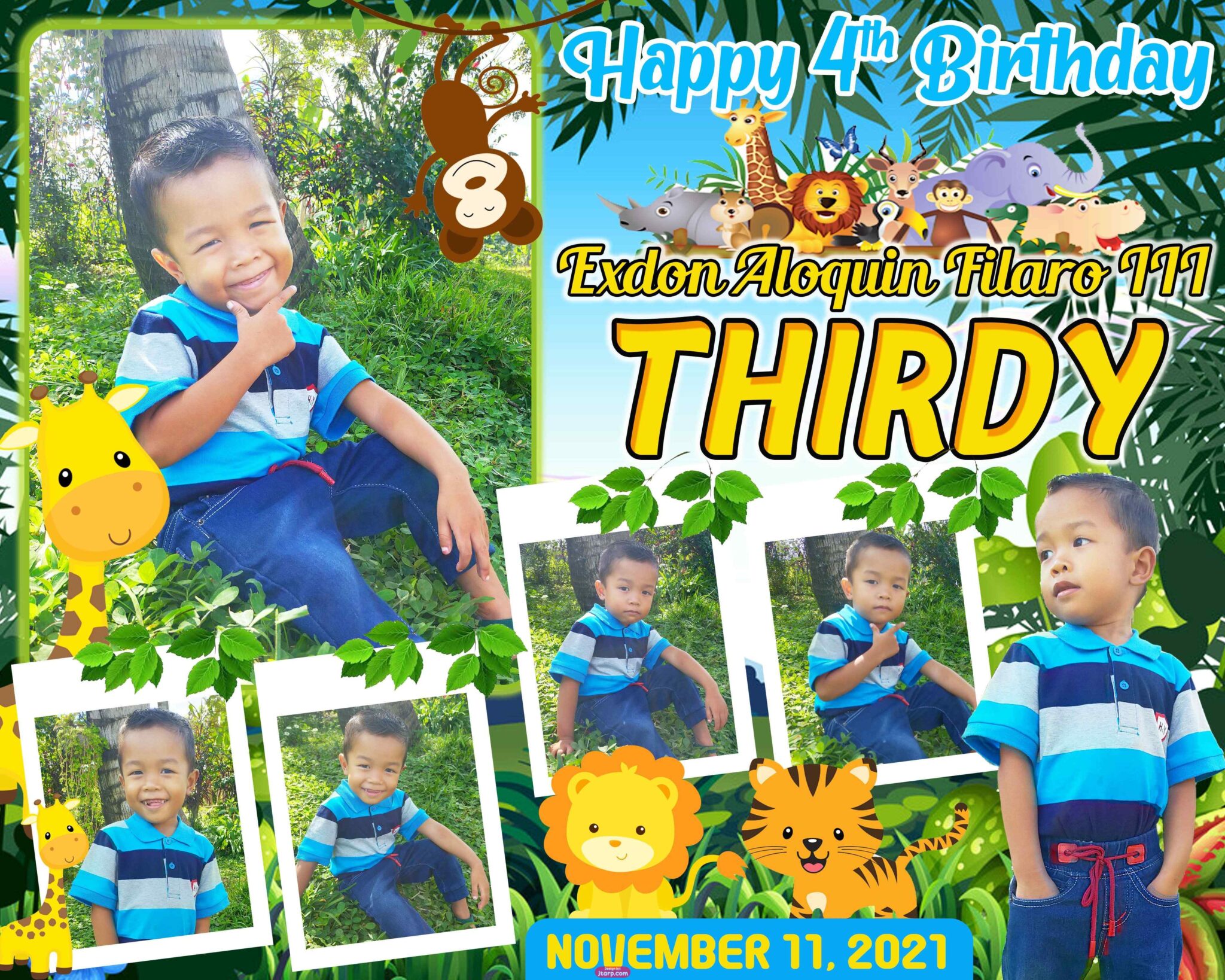 Nature and Cocomelon Theme Tarpaulin Design – Birthday | JTarp Design