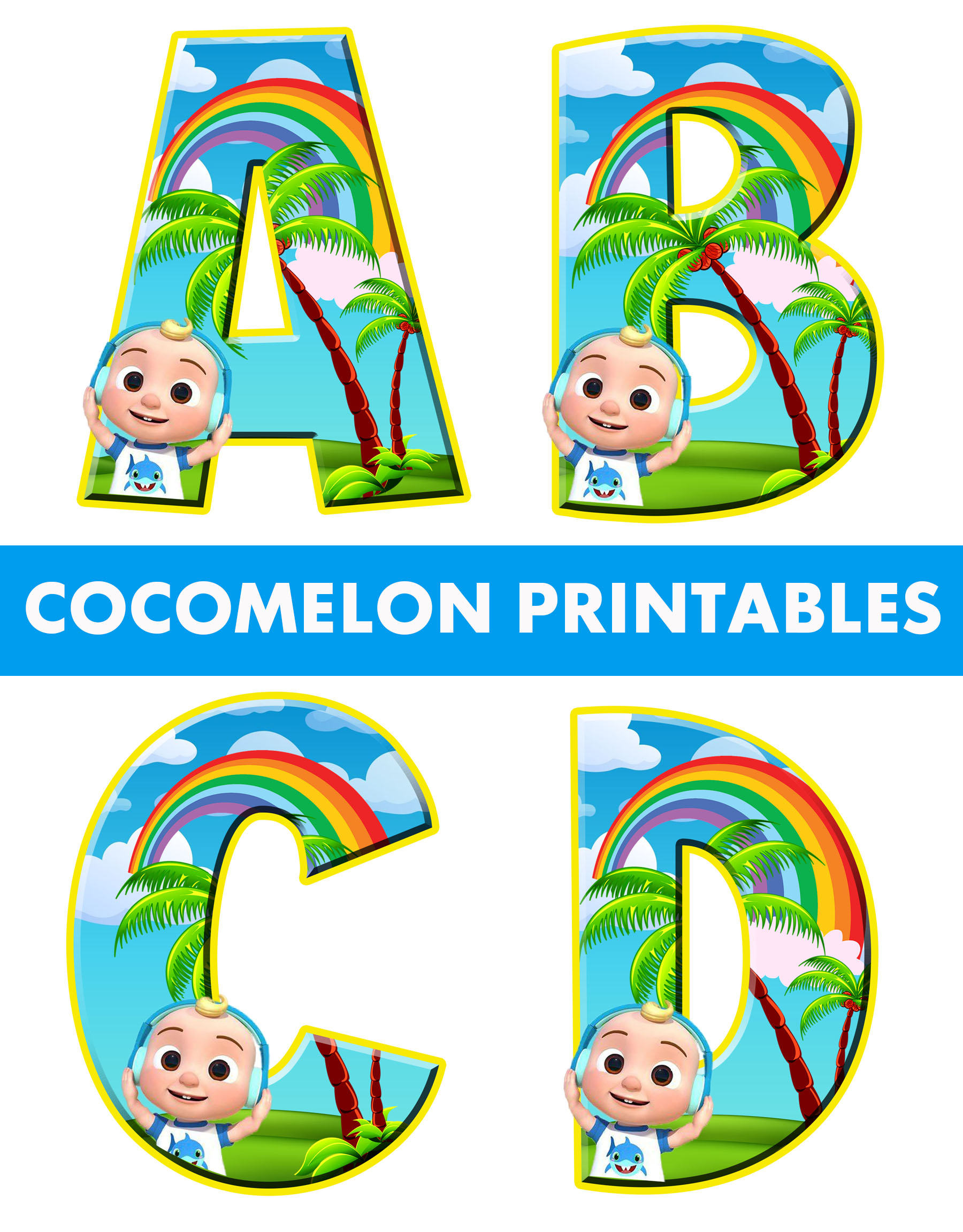 Cocomelon Printable [Free Download] Letters and Numbers - Gallery