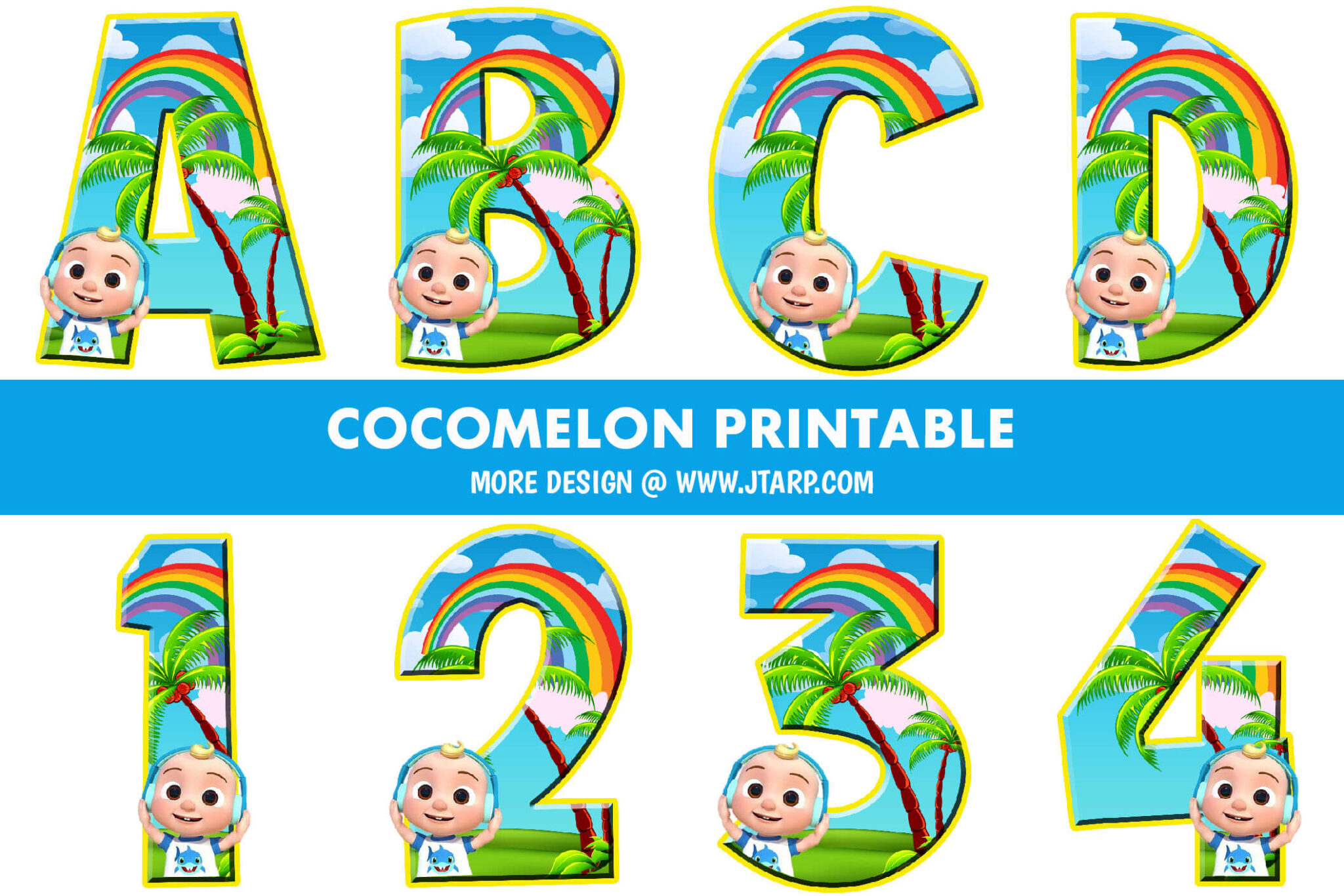 Cocomelon Free Printables: Alphabet Letters and Numbers – Printable ...